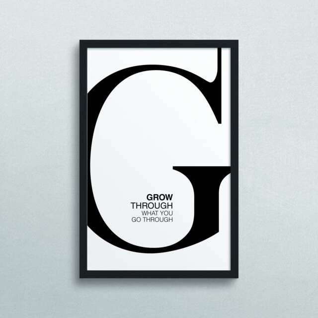 Grow Through, Minimalistic Wall Art, Modern Decor, Farm House Art ...