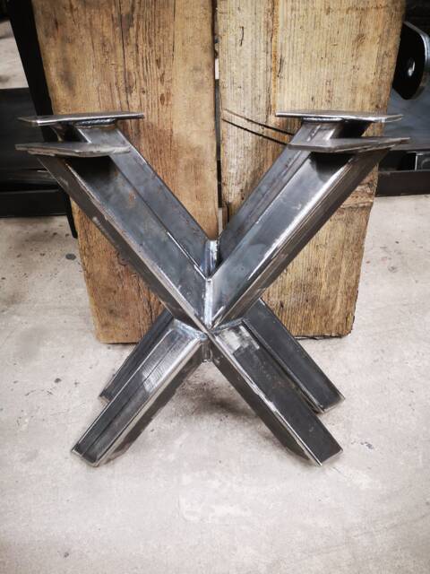 Metal Table Legs/Dining Legs Bench - X Cross 45 Degree Mild Steel Box ...