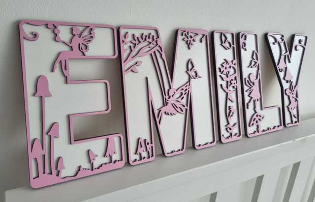 Personalised Wooden Fairy Name Sign Nursery Decor, Girls Bedroom by ...