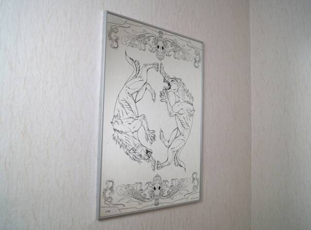 Furry Demon Hyena Mirror - Laser Engraved Mirror With Motif, Limited ...