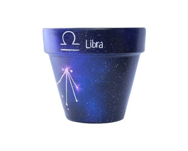Zodiac Libra Indoor Plant Pot With Saucer by Etsy | ufurnish.com
