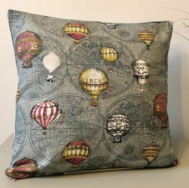 Hot Air Balloon Cushion, Steam Punk Design. Steampunk Cushion Cover in ...