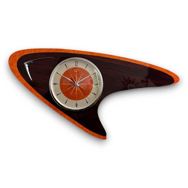 Mid Century Modern Retro Boomerang Wall Clock British Handmade Faux ...