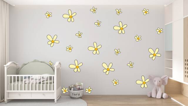 Flower Wall Decal/Flowers Decal/Flower Decals Decor/Peonies Decal ...