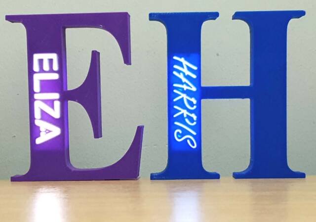 Personalised Led Nursery Letter Illuminated Name Sign, Kid's Room Decor ...