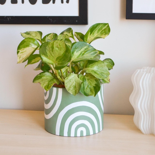 Handmade Mint Green Rainbow Planter Boho Ceramic Flower Pot by Etsy ...