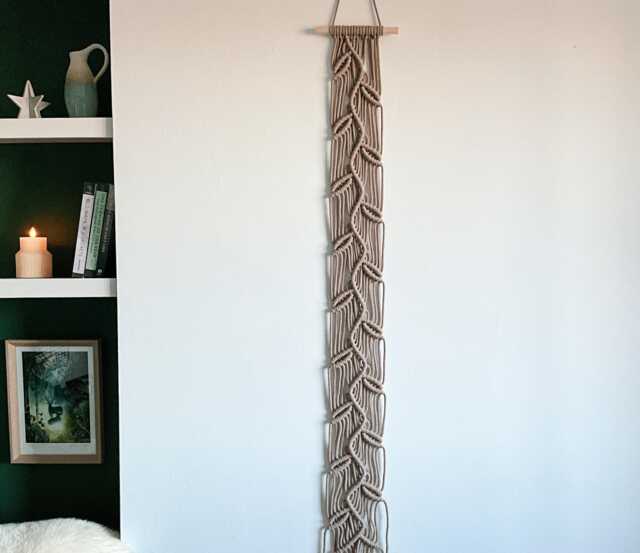 Extra Long Wall Hanging, Tall Art For A Narrow Space, New Apartment Homeowner Gifts, Woodland ...