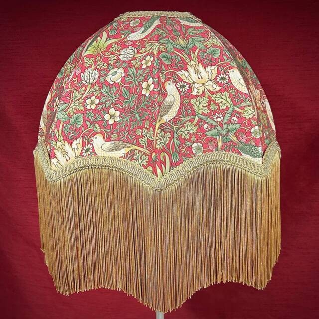 William Morris Strawberry Thief Crimson Red Parachute Dome Fabric ...