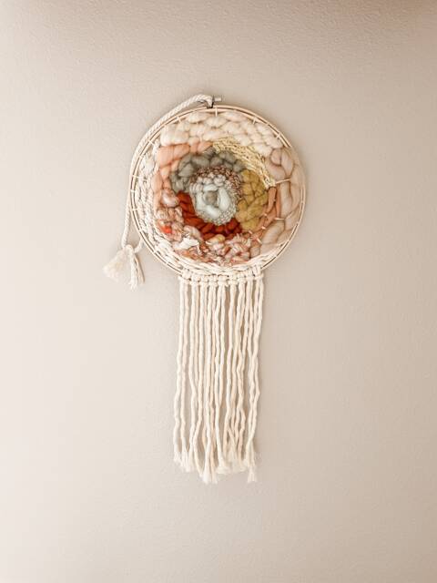Circular Wall Hanging - Weaving Textured Art by Etsy | ufurnish.com