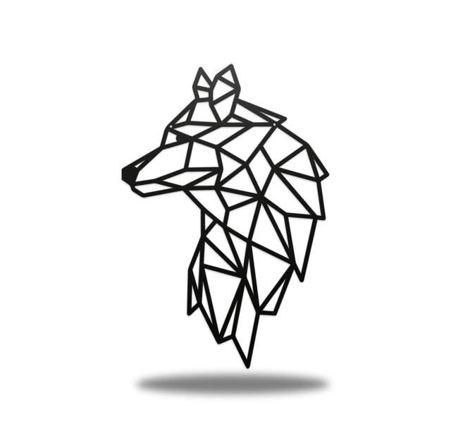 Geometric Wolf Metal Wall Art by Etsy | ufurnish.com