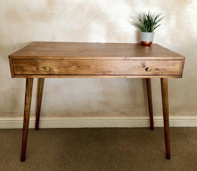 Bespoke Handmade Wooden Table/Desk Long Pull Out Drawer Draw 90 X 50 ...