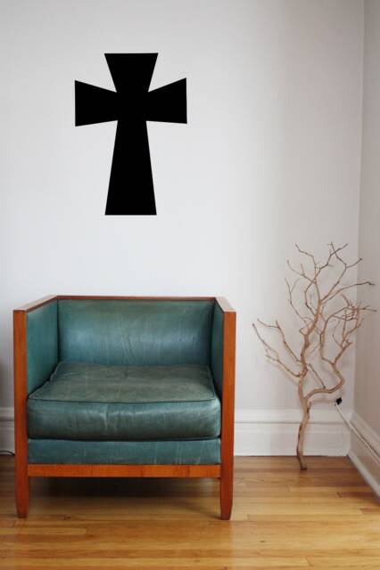 Large Cross, Crucifix Decorative Vinyl Wall Art Sticker, Decal, Mural ...