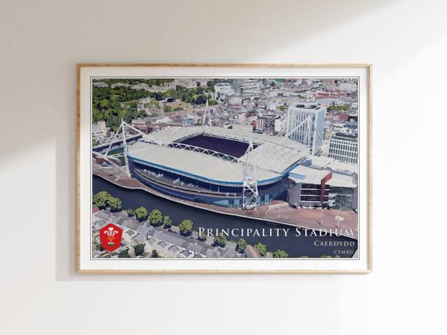 Principality Stadium Print in Different Sizes & Canvas - Cardiff Welsh ...