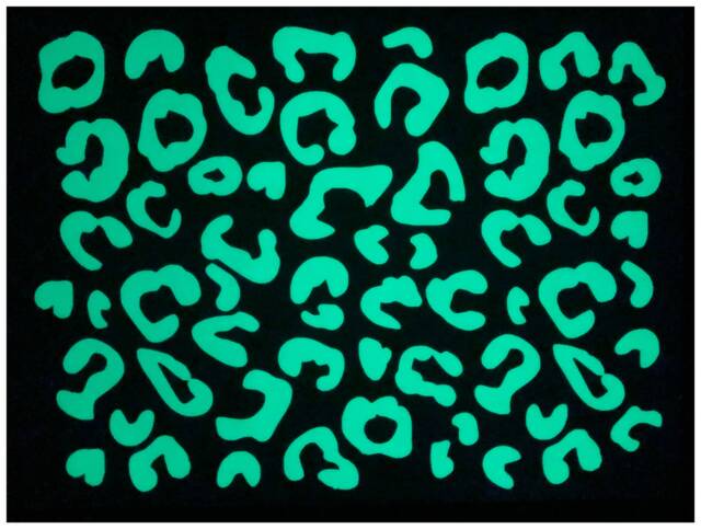 Glow in The Dark Leopard Print Stickers - A4 Or A5 Sheet Peel & Stick ...