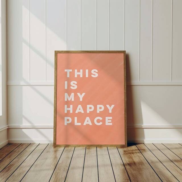This Is My Happy Place Print, Wall Art, Home Decor, Poster Hand ...