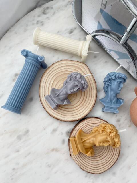 Mini David Bust Candle Soy Wax Roman Column Candle by Etsy | ufurnish.com
