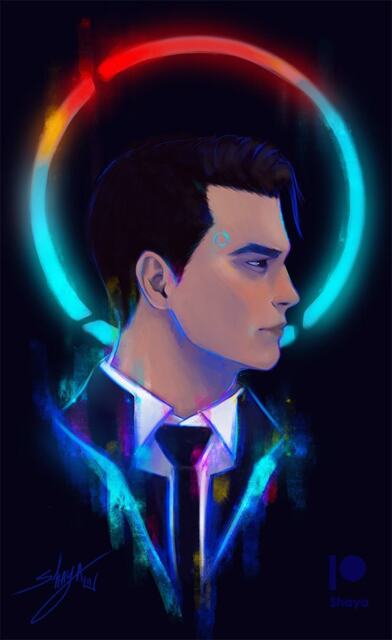 Print Neon Connor - Detroit I Become Human Fan Art by Etsy | ufurnish.com