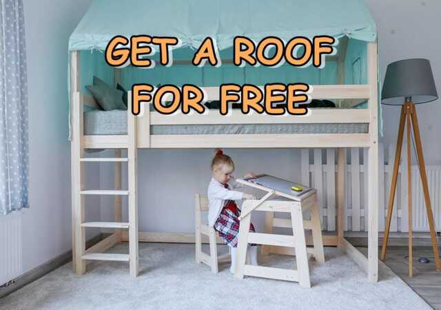 Mezzanine Bed - 90 cm, Loft Bed,/Bunk in 5 Colors, White, Gray, Black ...