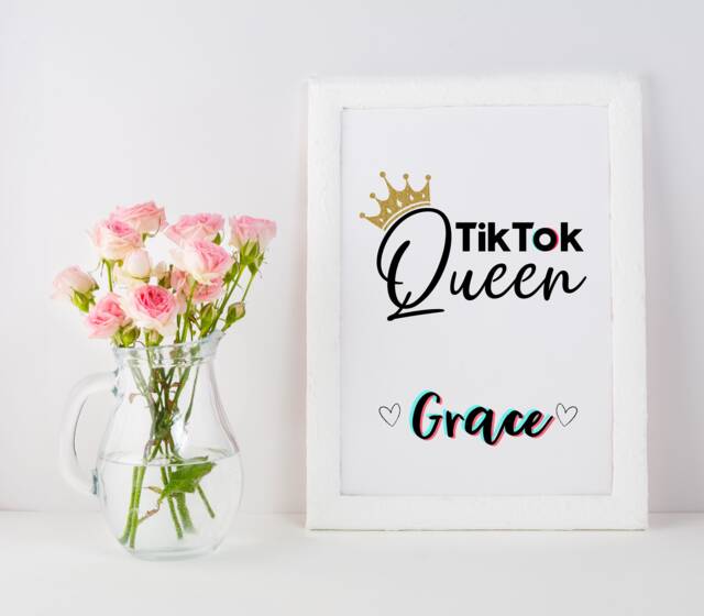 Tiktok A4 Print Only Tick Tok Tik Gift Present Birthday Present Tiktok ...