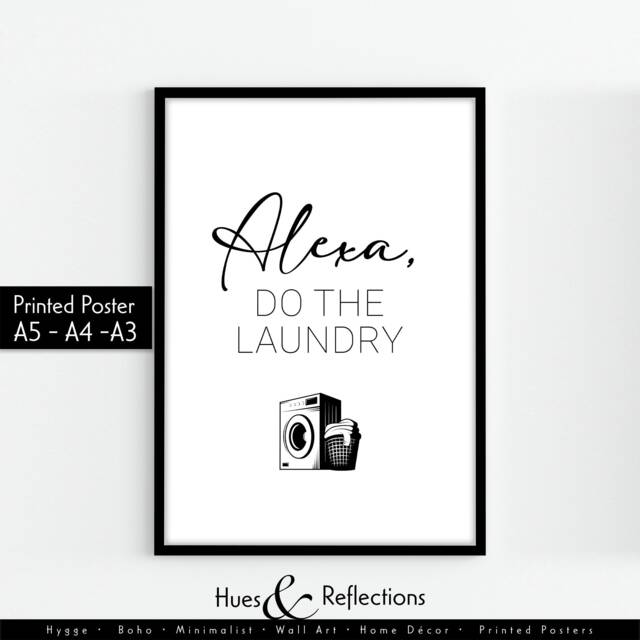 Alexa, Do The Laundry Wall Art Print, Funny Alexa Art, Home Decor ...