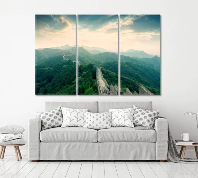 Majestic Great Wall China Poster Canvas Print, Of Art Amazing View ...