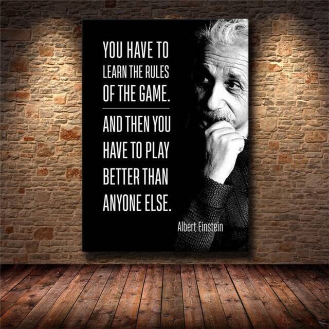Albert Einstein Inspirational Canvas Painting Motivational Wall Art by Etsy | ufurnish.com