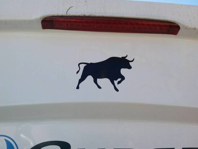 Bull Decal Wall Art Decor Sticker Car Van Bonnet Vinyl Graphic Window ...