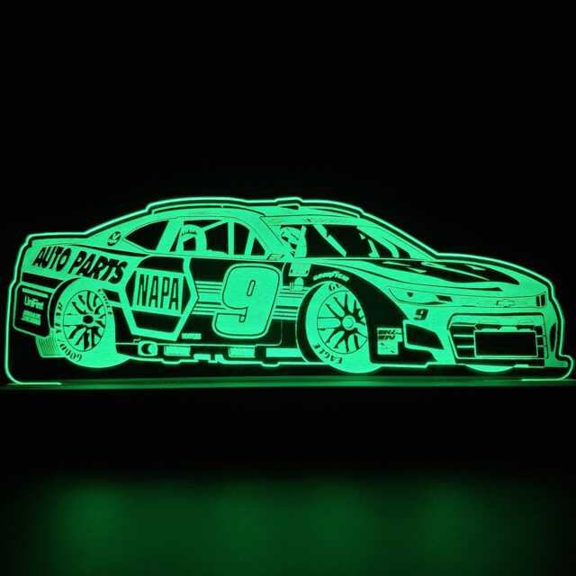 Chase Elliot #9 Chevrolet Camaro Led Lamp - Nascar Night Light With 7 ...