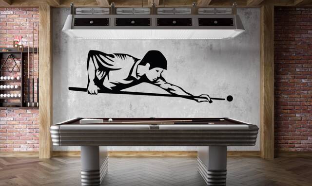 Billiard Wall Decal Sticker Ball Pool Window Vinyl Letter Bussines ...