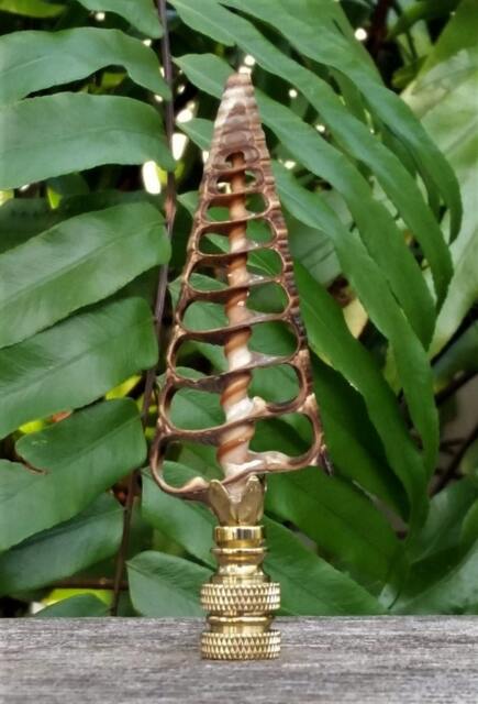 Sea Shell Lamp Finial, Large Brown Center Cut by Etsy | ufurnish.com