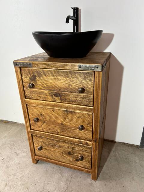 Sunderland Reclaimed Wood Rustic Bathroom Vanity Unit by Etsy ...
