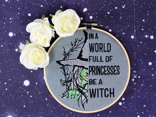 Witch Embroidery Hoop Art Inspirational Wicca Gift by Etsy | ufurnish.com