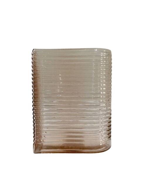 Blush Pink Ripple Glass Vase Modernist Urban Recycled Retro Minimalist ...