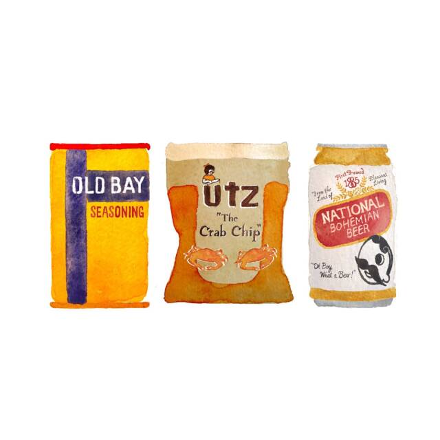 Utz Old Bay & Natty Boh Watercolor Art Print by Etsy | ufurnish.com