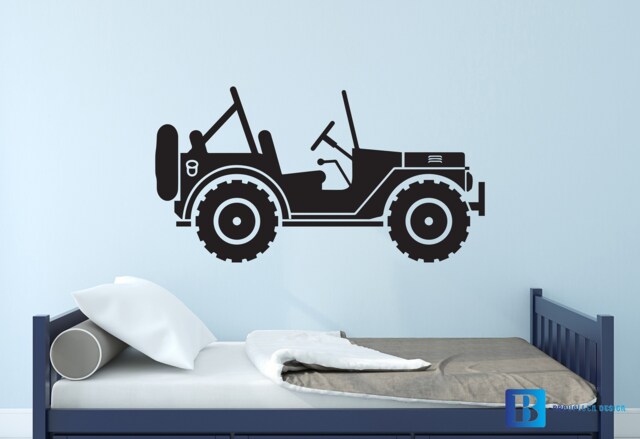 Kids Bedroom Army Jeep Cool Wall Art Decal Sticker by Etsy | ufurnish.com