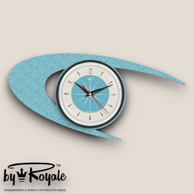 Mid Century Modern Clock By Royale in Royalexe Laminate - Boomerang ...