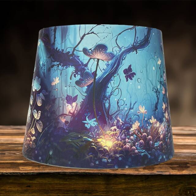 Woodland Floral Table Lamp Shade - Forest Flower Light For Girls Kids ...