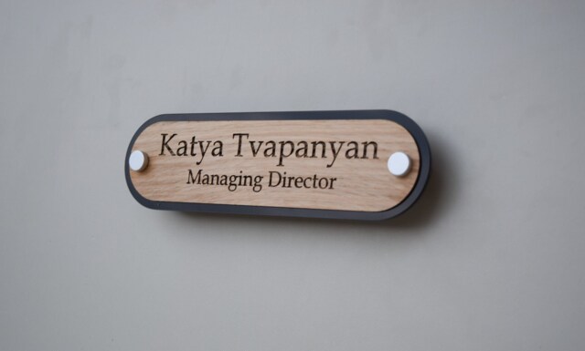 Solid Wood Wall Name Plate, Custom Engraved Wooden Sign, Personalised ...