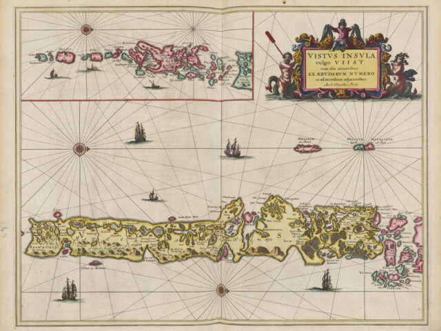 Old Uists & Barra Map - Vistvs Insvla Antique 1665 Blaeu Poster Wall ...