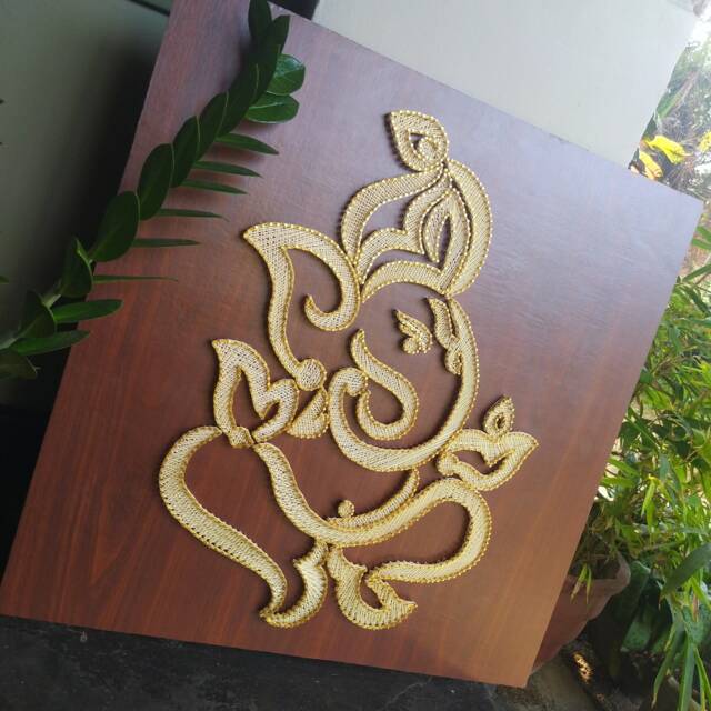 Lord Ganesha String Art - Handmade Hindu Wall Decor Spiritual Gift ...