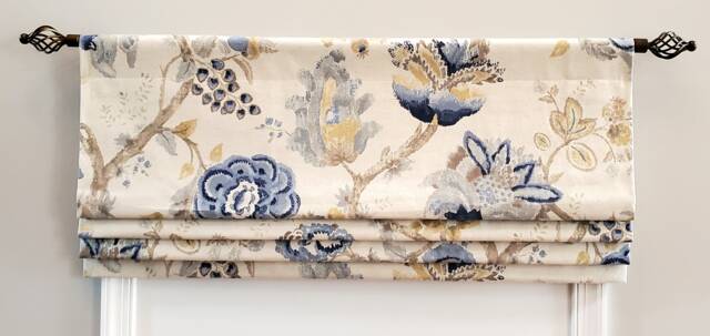 Bottom Pleated Lined Valance - Faux Roman Shade Valance Richloom ...