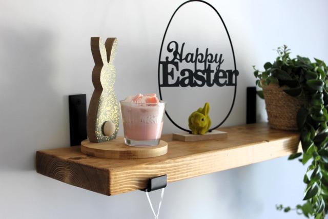 Industrial Rustic Wood Shelf 22cm X 4.5cm Handcrafted Solid Pine ...