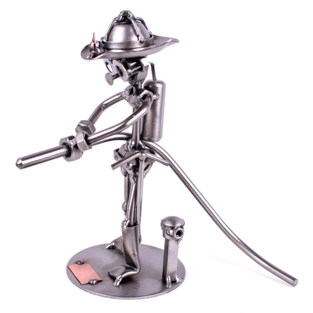Handmade Nuts & Bolts Fireman Sculpture Rustic Metal Art Gift by Etsy ...