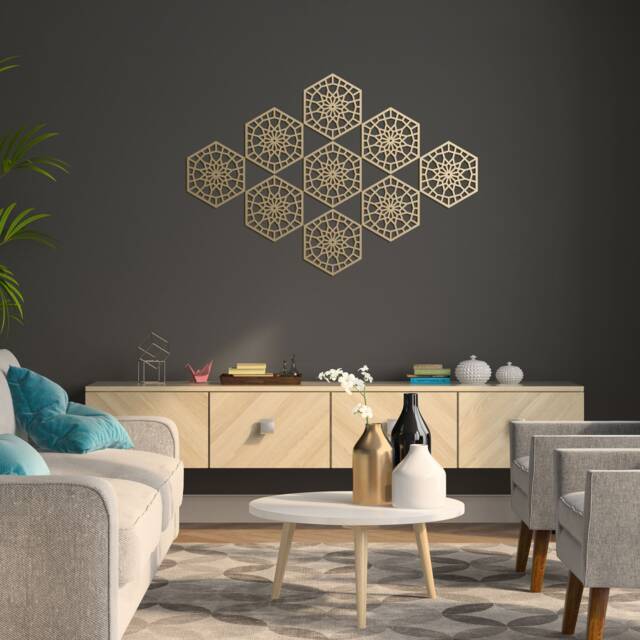 Arabesque Wooden Wall Panels Moroccan Decor, Set Of 9 by Etsy ...