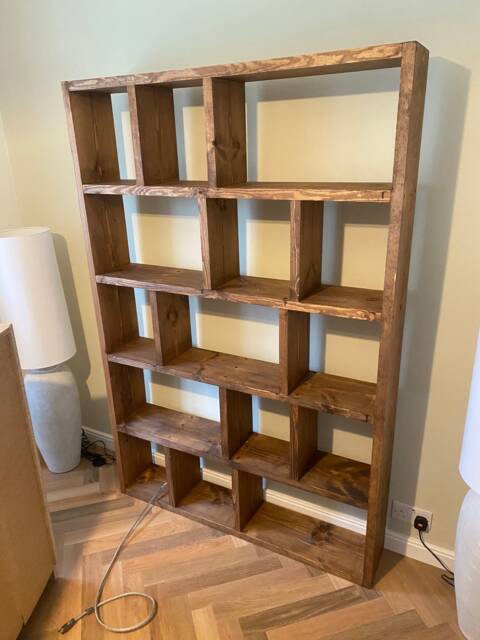 Bespoke Made To Order Chunky 32mm Solid Pine Bookcase by Etsy | ufurnish.com