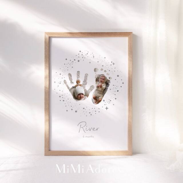 Personalised Baby's First Christmas, Baby Handprint Footprint Keepsake ...