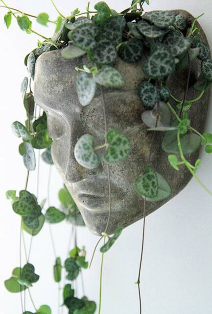 Woman Face Wall Hanging Planter Feminine Face Wall, Planter, Pot For ...