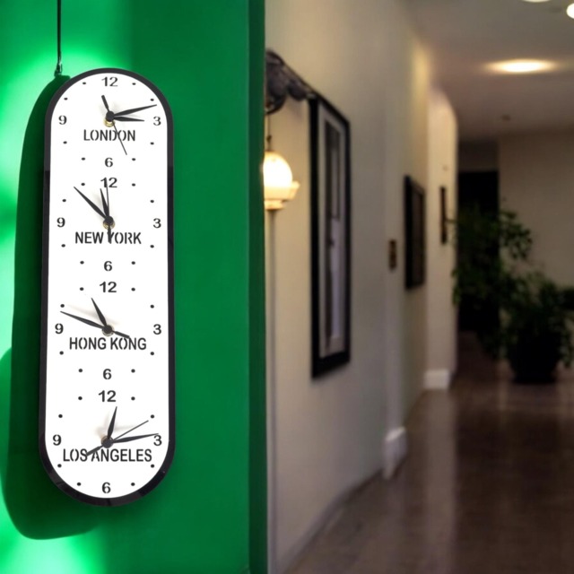 Bespoke Vertical Time Zone Clock Custom Colors & Shapes by Etsy ...