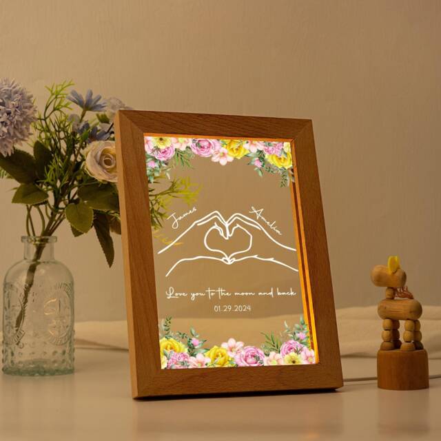 Custom Couple Valentine Night Light, Love Lamp, Anniversary Gift ...