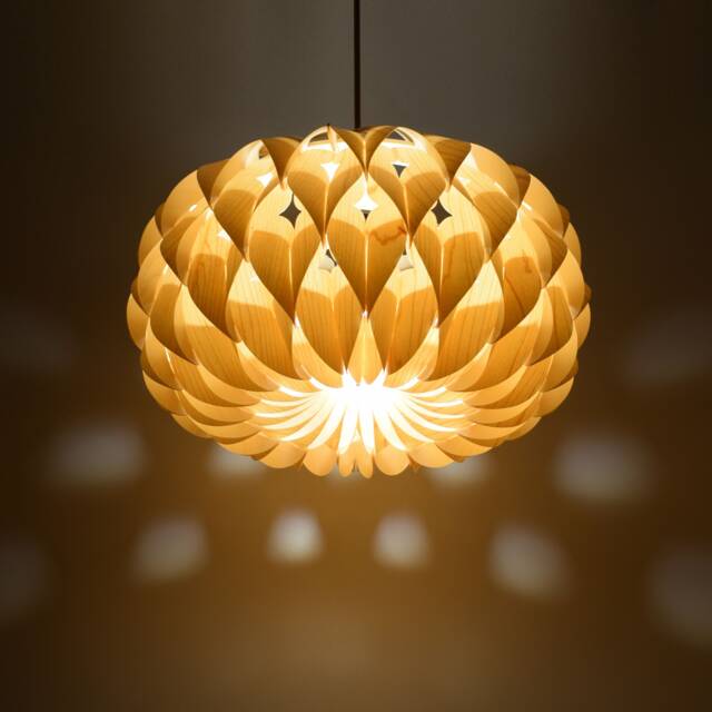 Handmade Bloom Pendant Light-Wood Light-Pendant Light-Ceiling Light ...